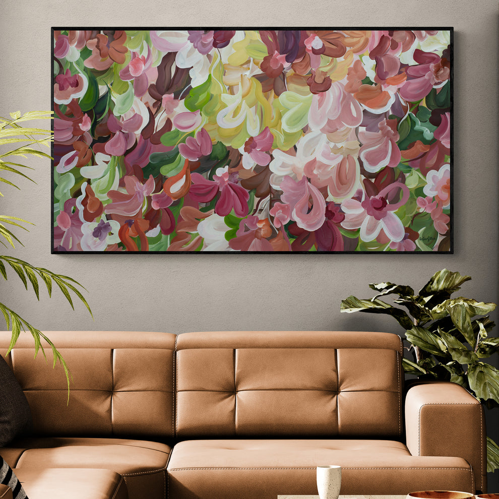 Large nature abstract original art | Wall art for colourful home ...