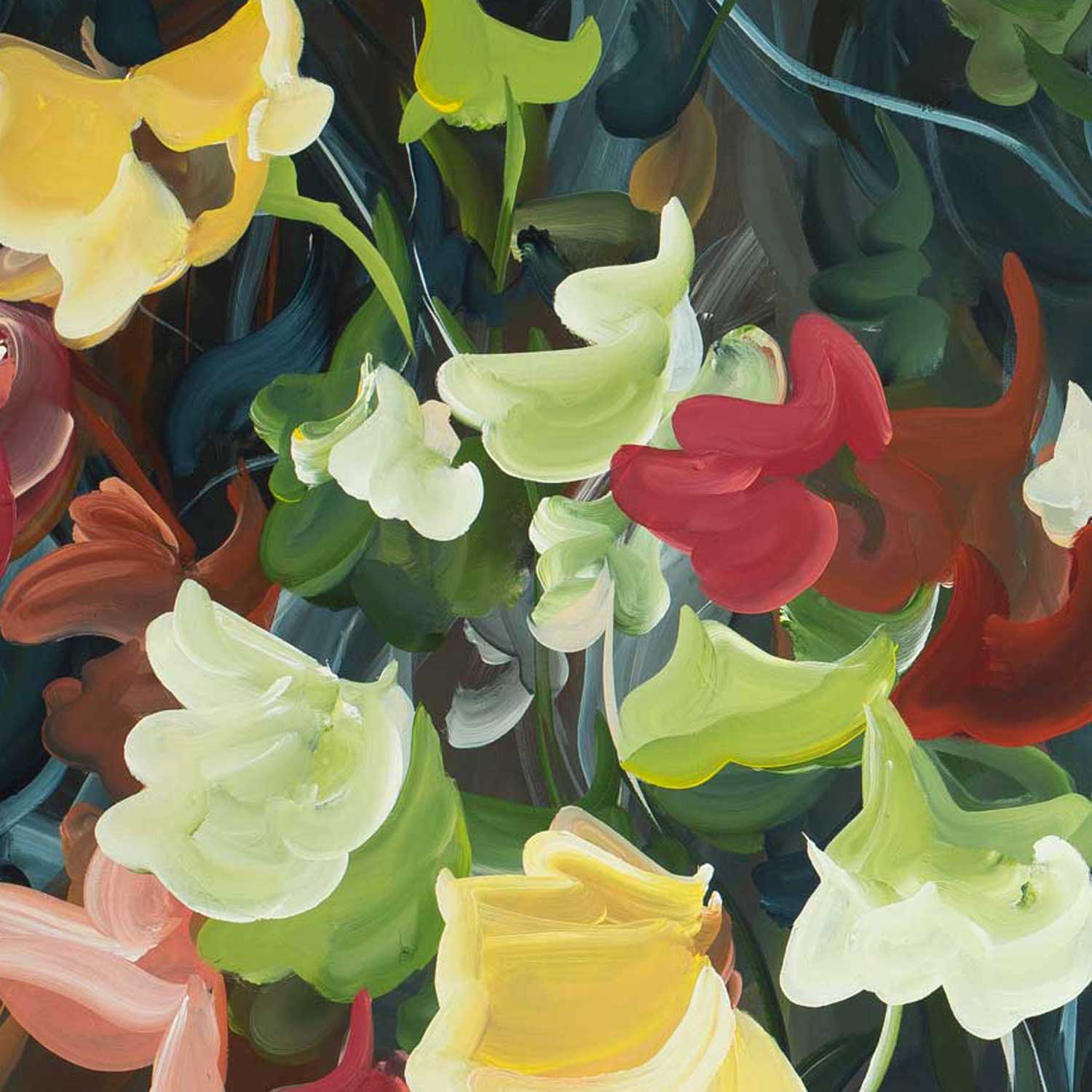 Large floral abstract art | Modern colourful original paintings for ...