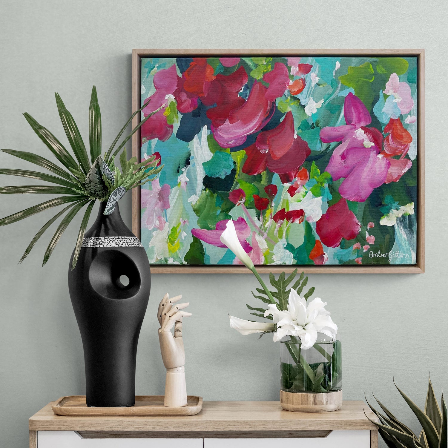 Small Modern Abstract Flower Art. Buy Paintings Online. Australian Art ...