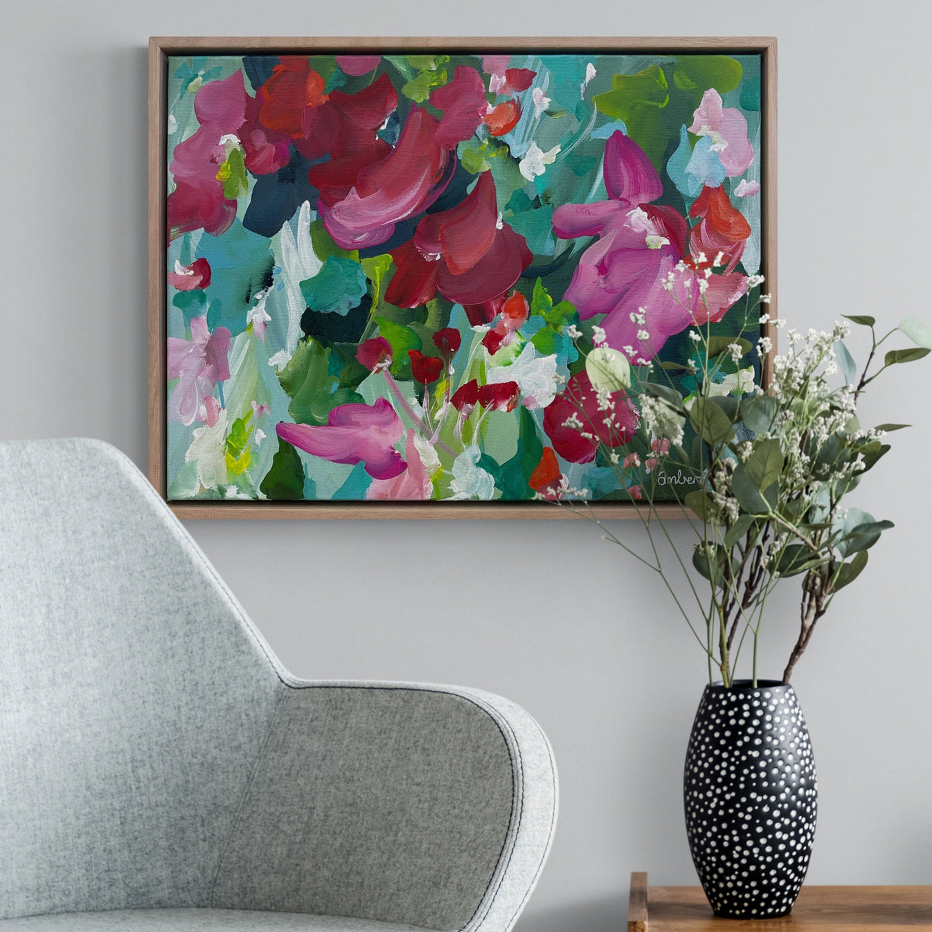 Small Modern Abstract Flower Art. Buy Paintings Online. Australian Art ...