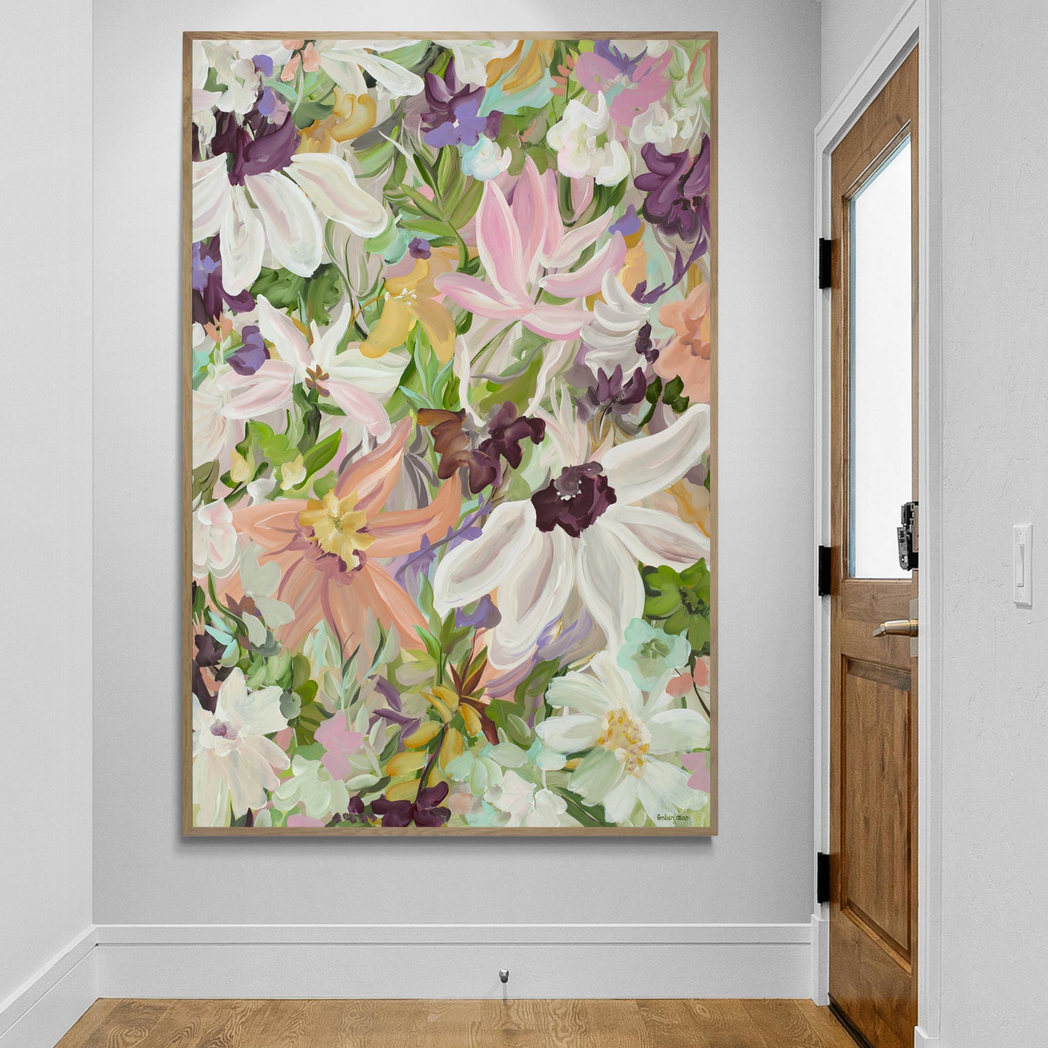 Original Art. Colourful Flower, Tropical and Nature Paintings. Abstract ...